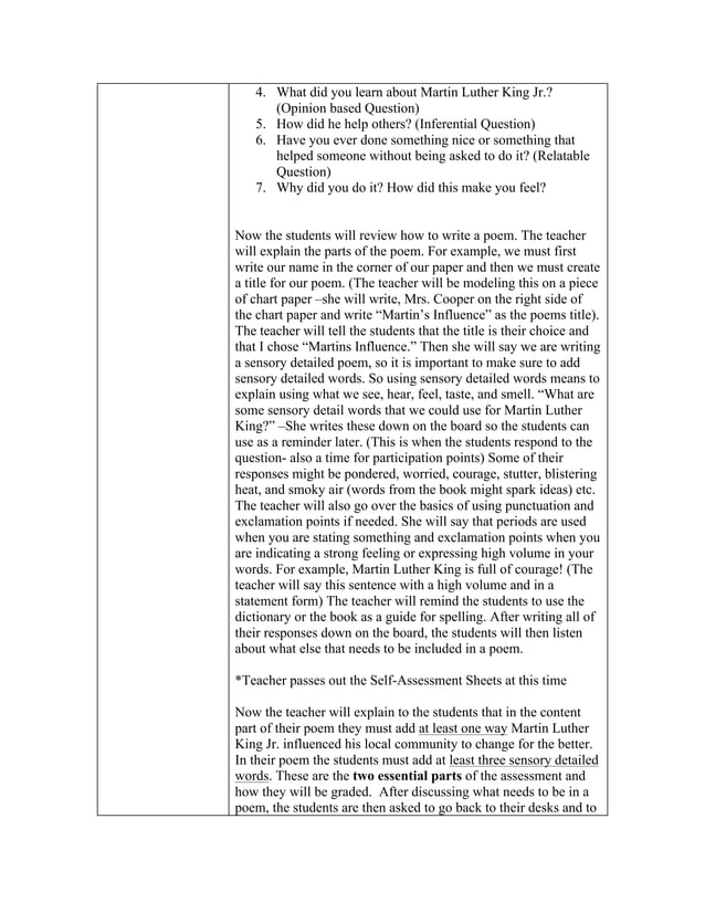 Annotated lesson plan