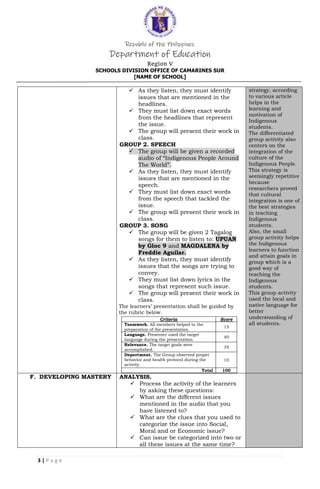 ANNOTATED LESSON PLAN FOR INDIGENOUS PEOPLE | DOCX