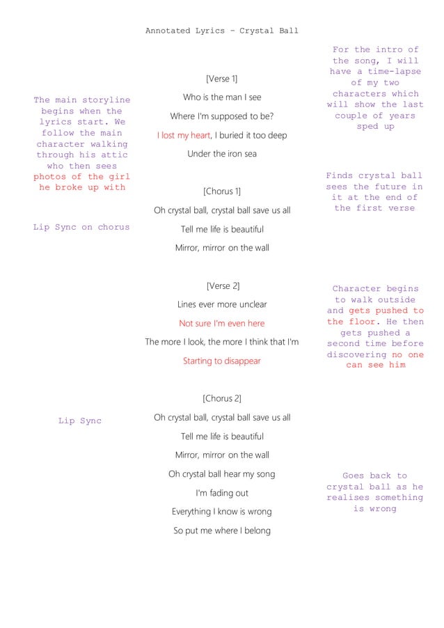 Annotated lyrics | DOCX