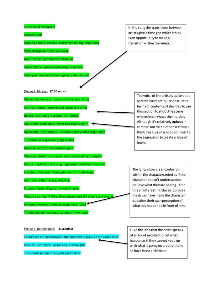 Annotated lyrics 1 | DOCX | Hip Hop Music | Music