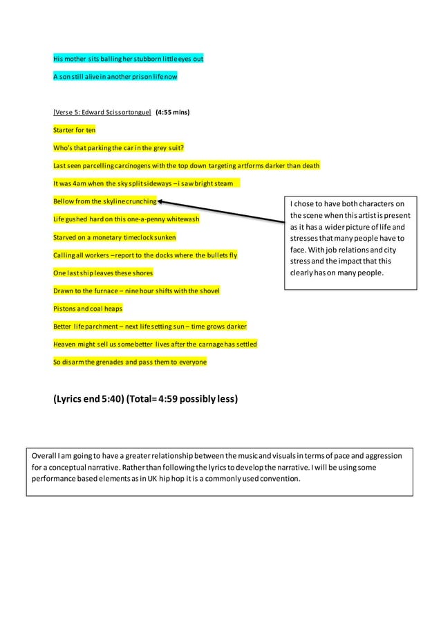 Annotated lyrics 1 | DOCX | Hip Hop Music | Music