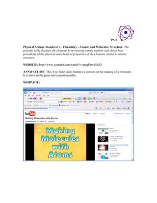 Annotated physical science technology resources | DOC | Chemistry | Science