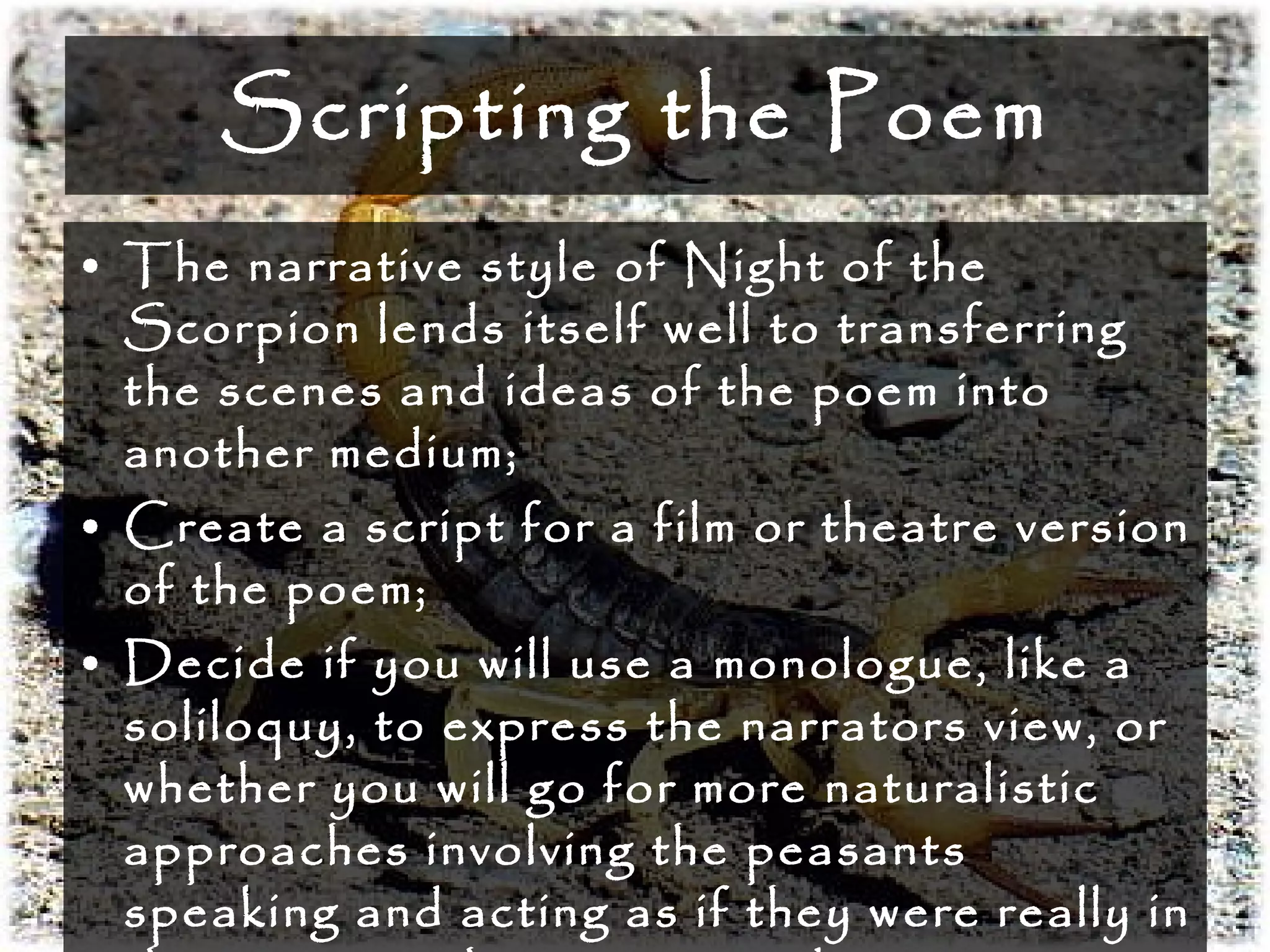 Annotated scorpion | PPT