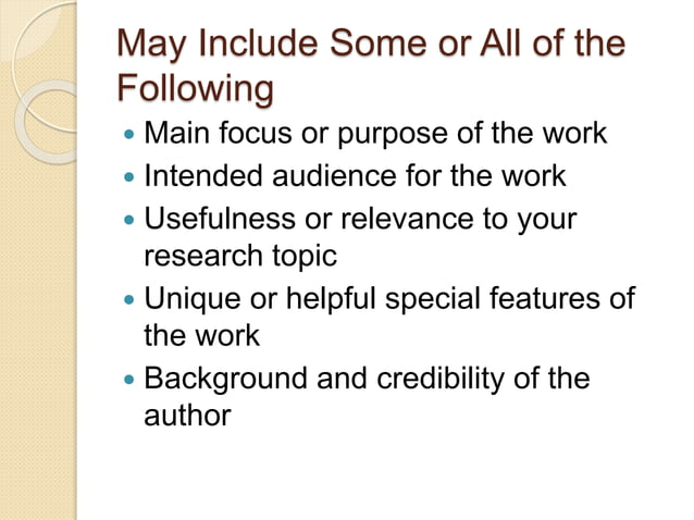 Annotated works cited explain | PPT