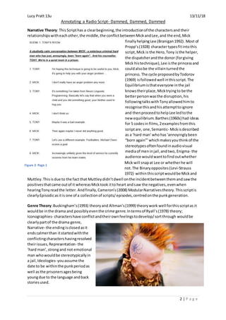 Annotating a radio script dammed, dammed, dammed | DOCX