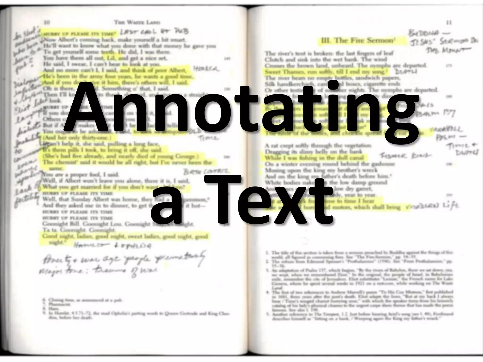 Annotating a text | PPTX