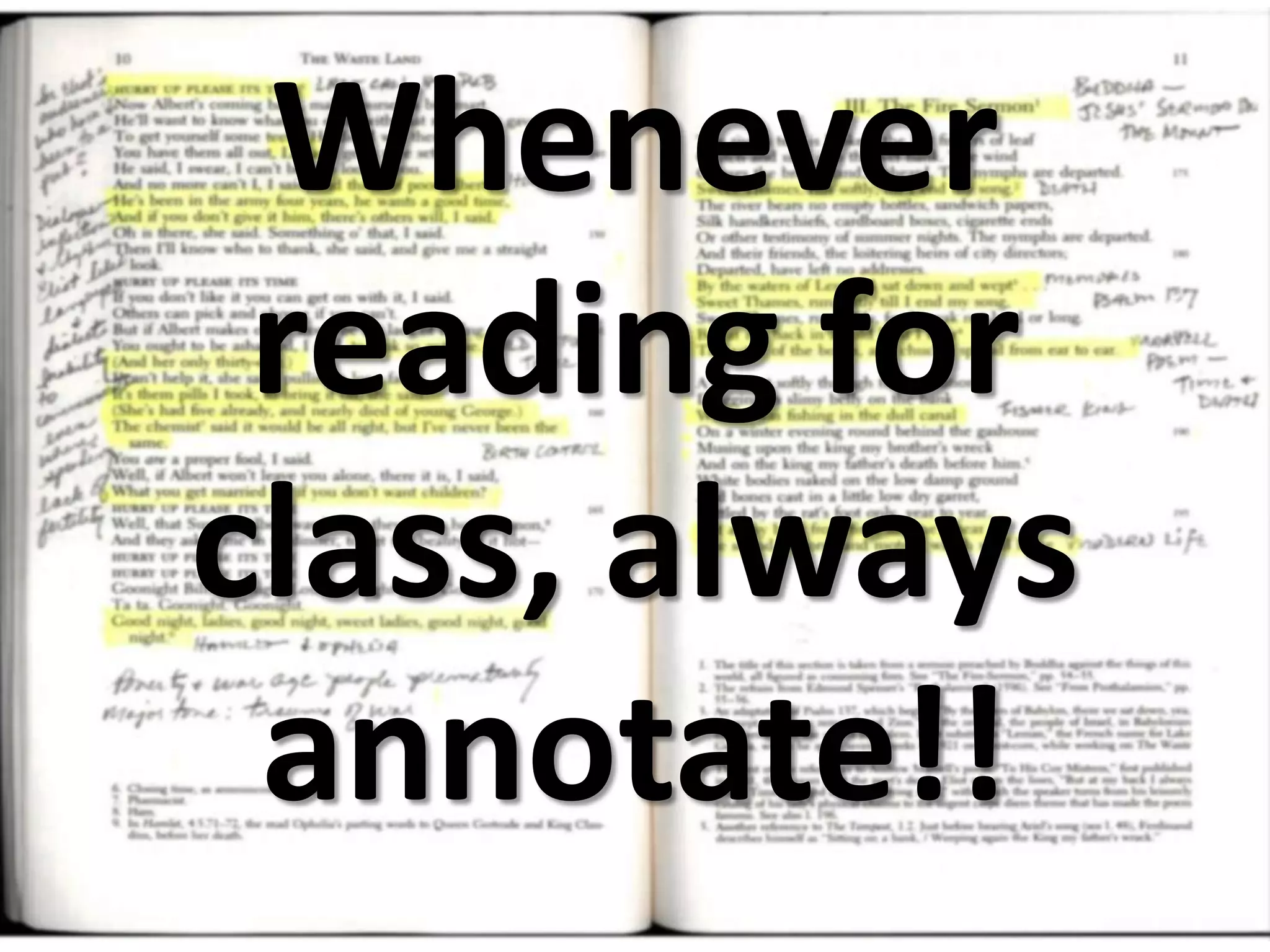 Annotating a text | PPTX