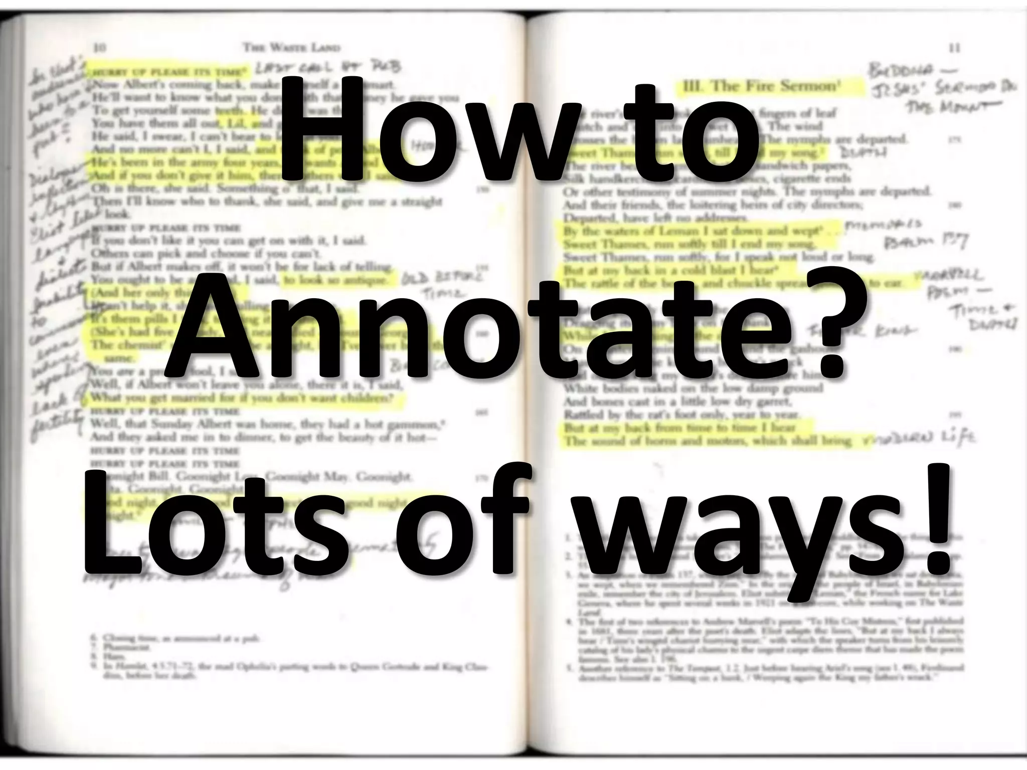 Annotating a text | PPTX
