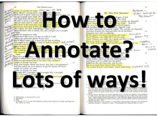 Annotating a text | PPTX
