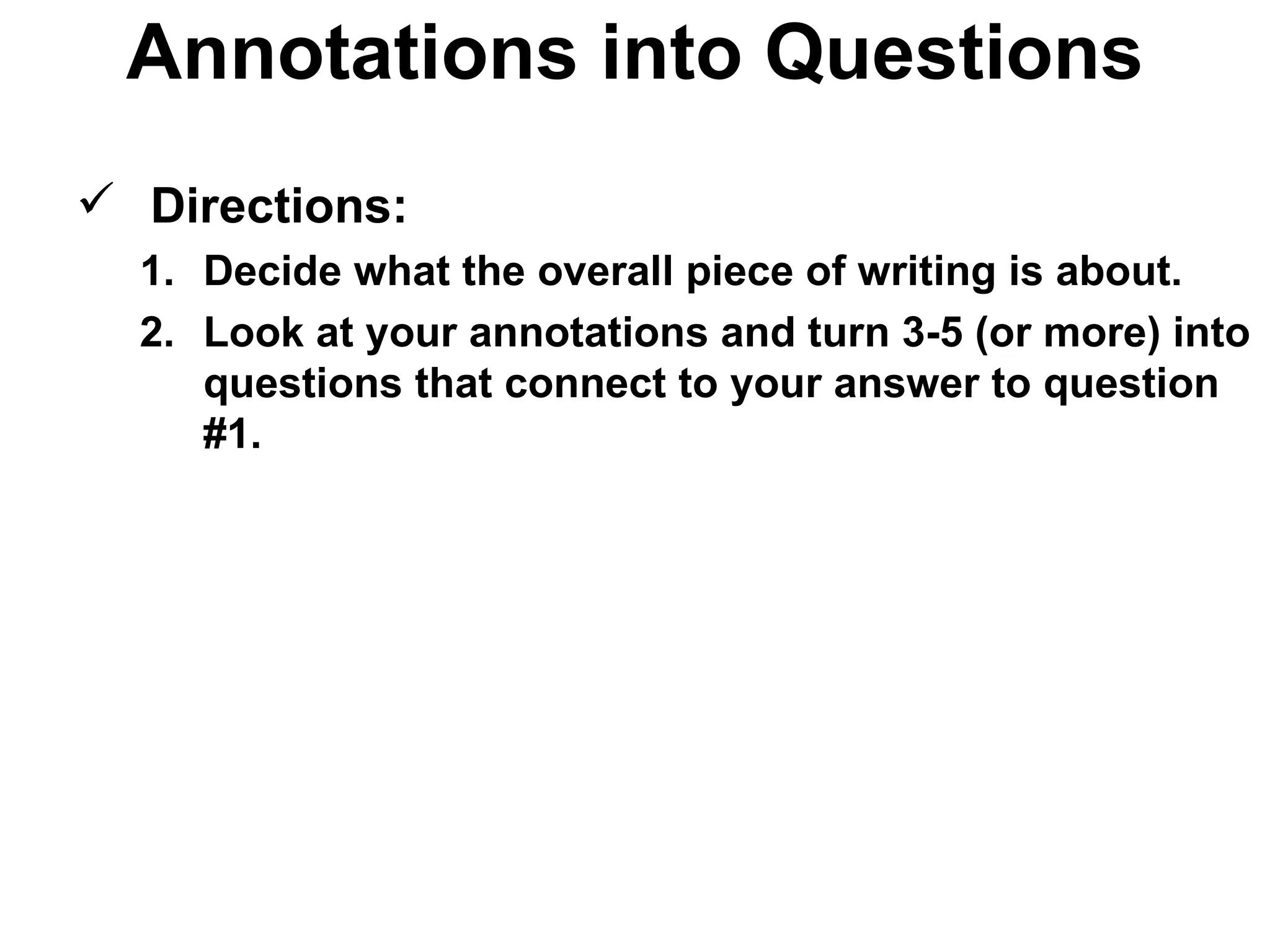 Annotating a text 1213 | PPT