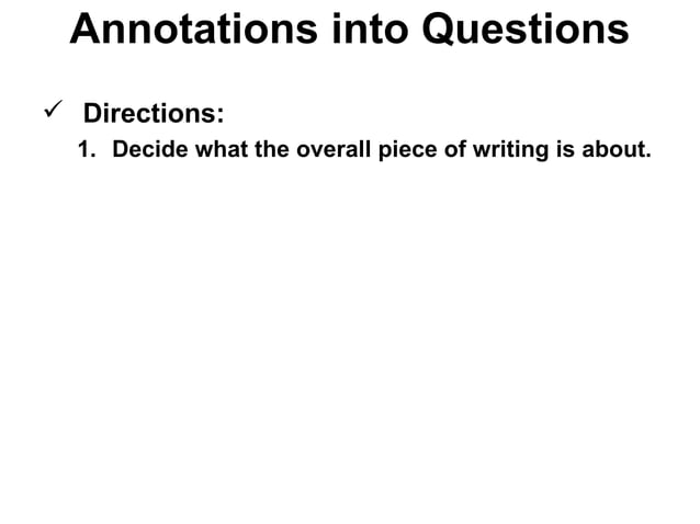 Annotating a text 1213 | PPT | Books and Literature