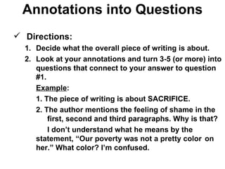 Annotating a text 1213 | PPT
