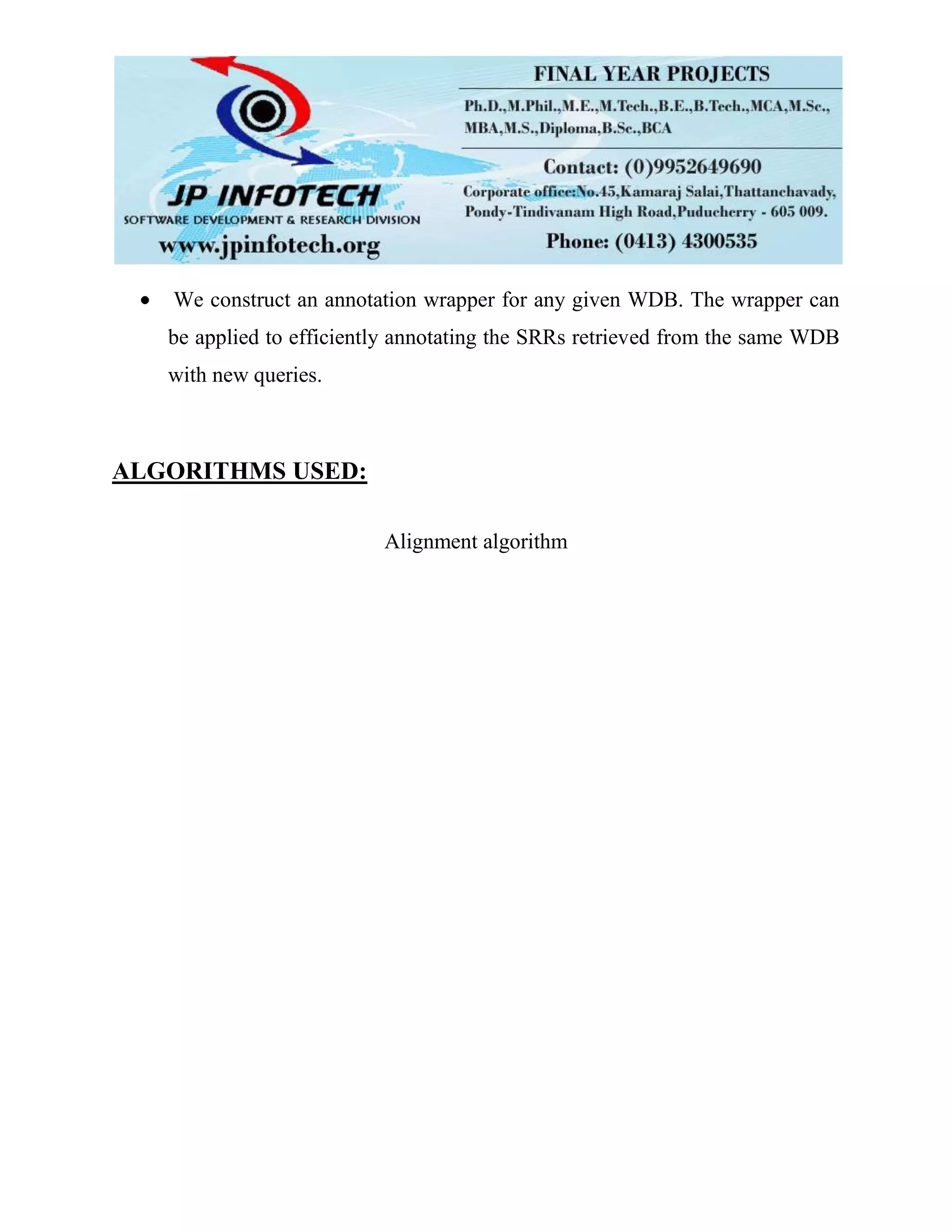 Annotating search results from web databases | PDF