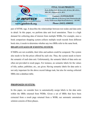 Annotating search results from web databases | DOCX