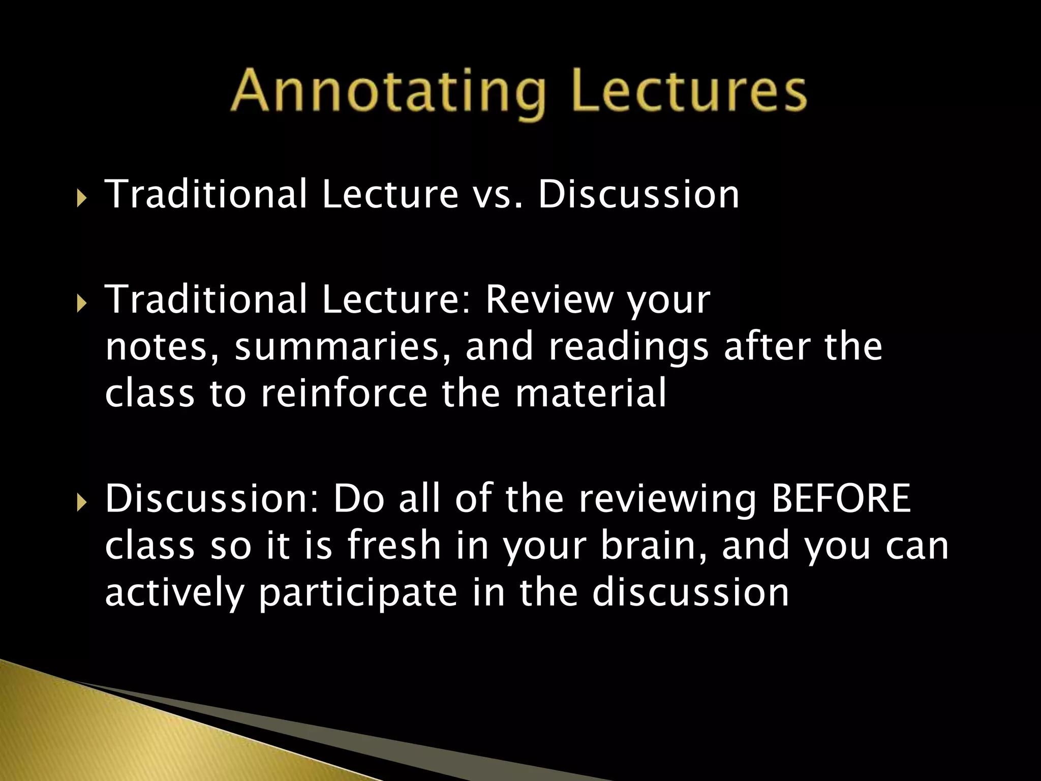Annotating Textbooks & Taking Lecture Notes | PPTX