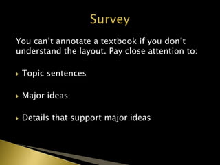 Annotating Textbooks & Taking Lecture Notes | PPTX