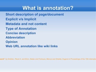 Ontology driven Annotation | PPT