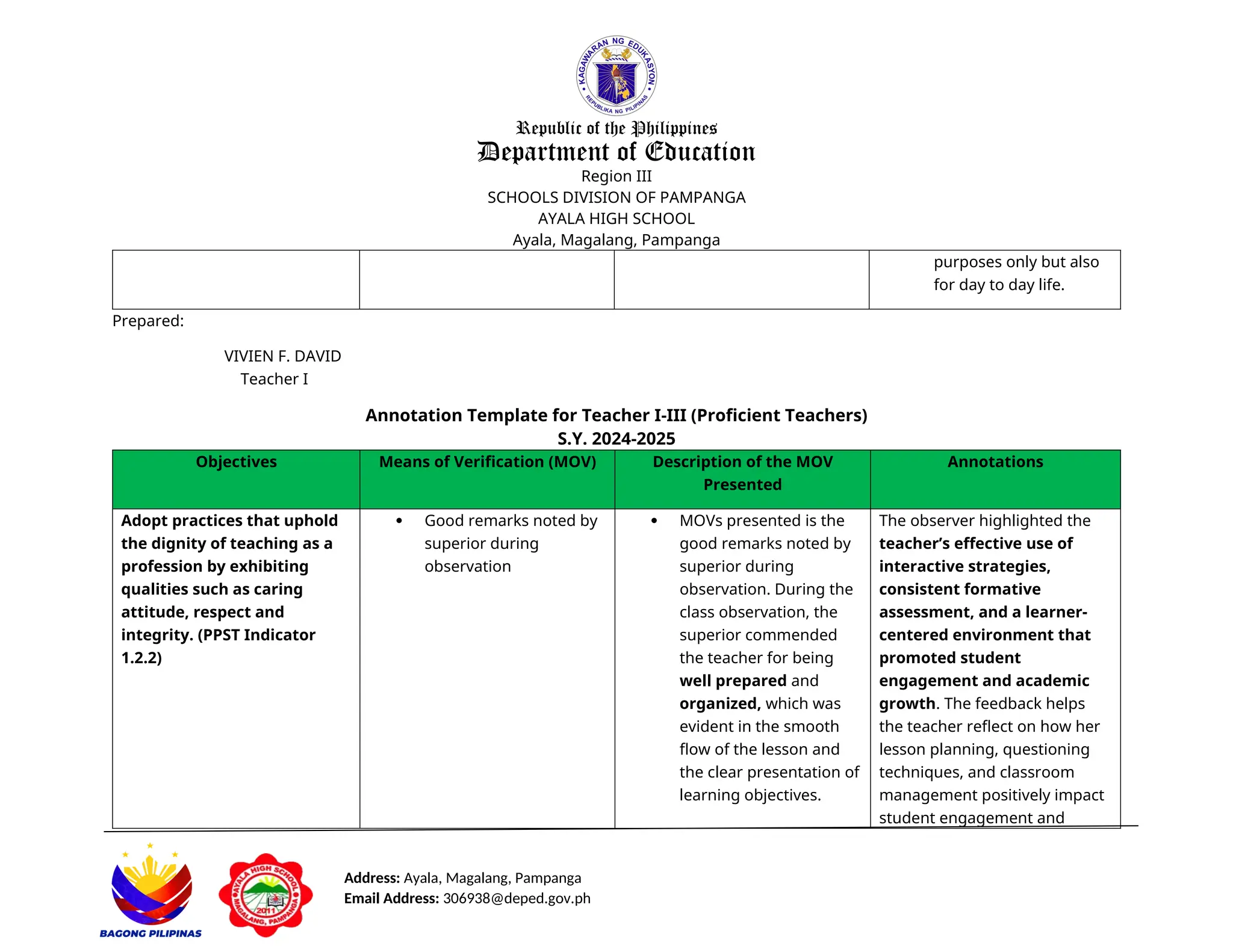ANNOTATION-TEMPLATE PMES deped 2025 deped | DOCX
