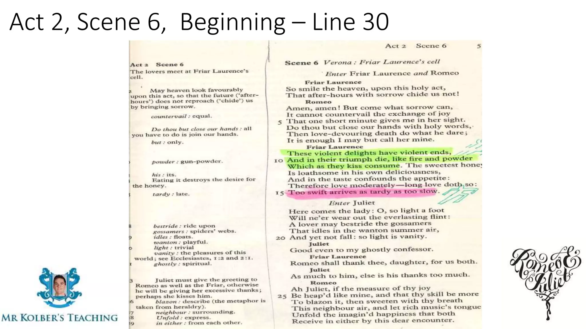 Annotation Guide: Romeo and Juliet - William Shakespeare | PPTX