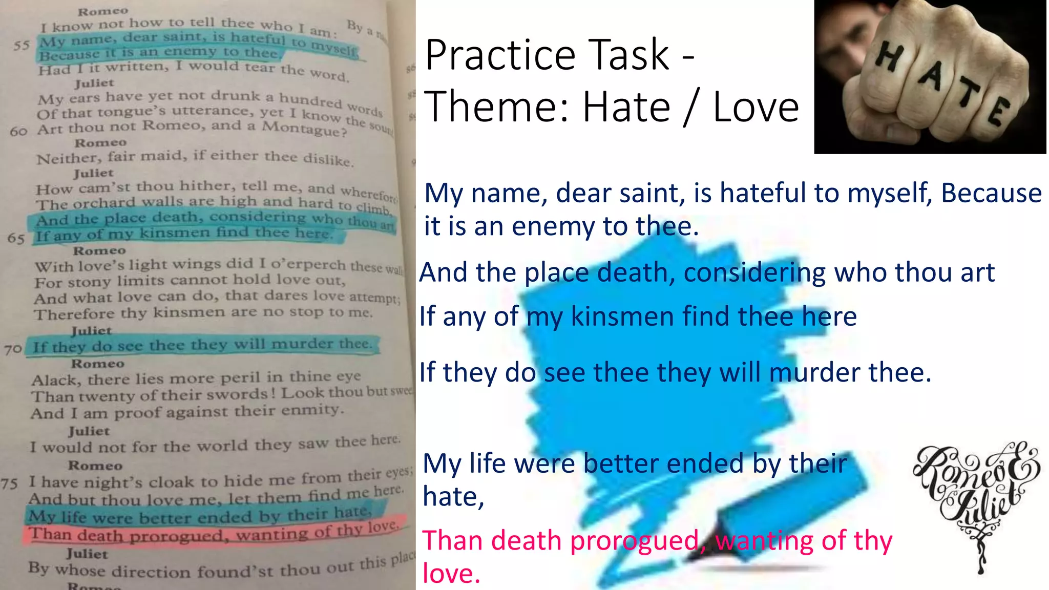 Annotation Guide: Romeo and Juliet - William Shakespeare | PPTX