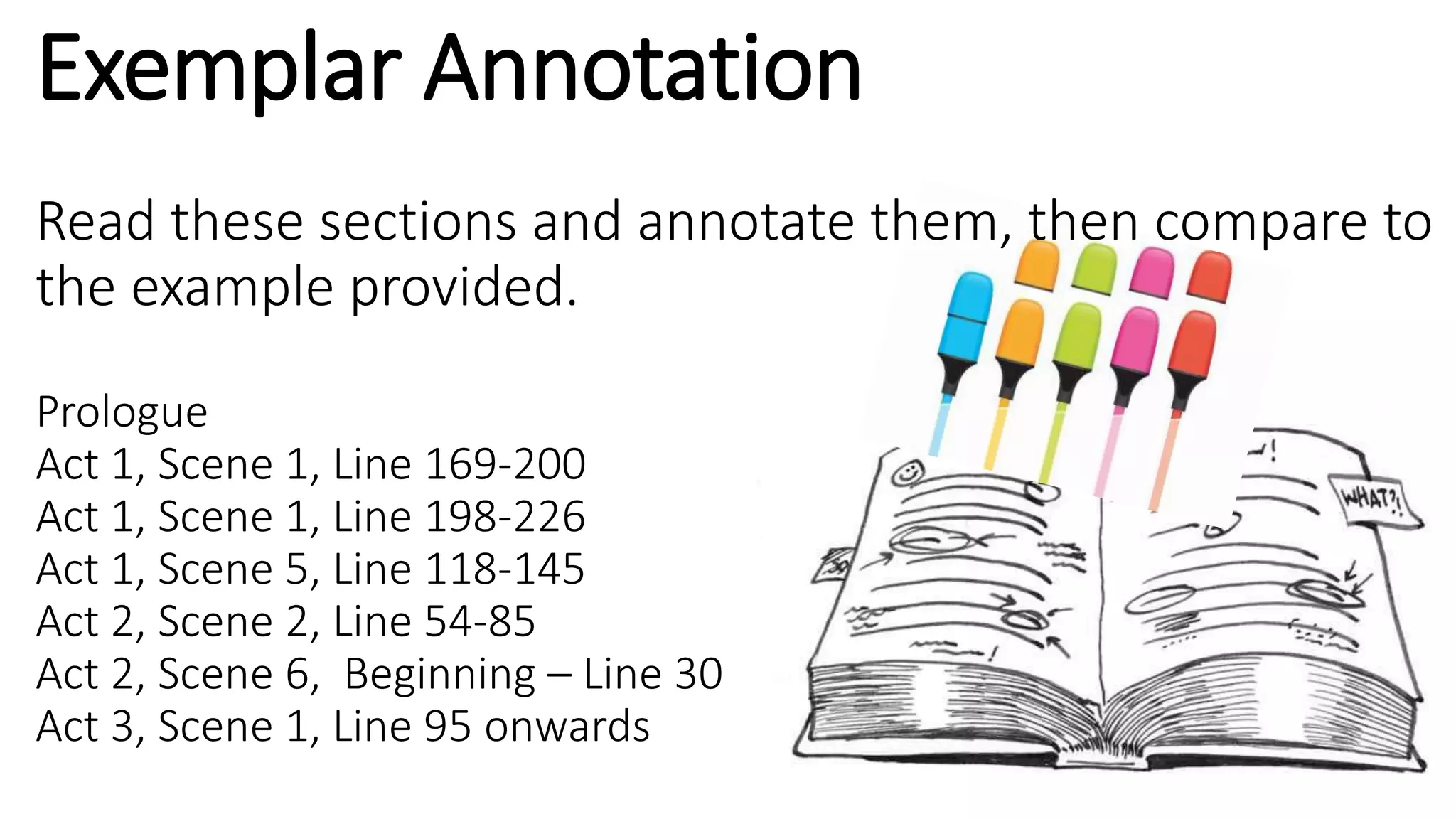 Annotation Guide: Romeo and Juliet - William Shakespeare | PPTX