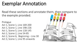 Annotation Guide: Romeo and Juliet - William Shakespeare | PPT
