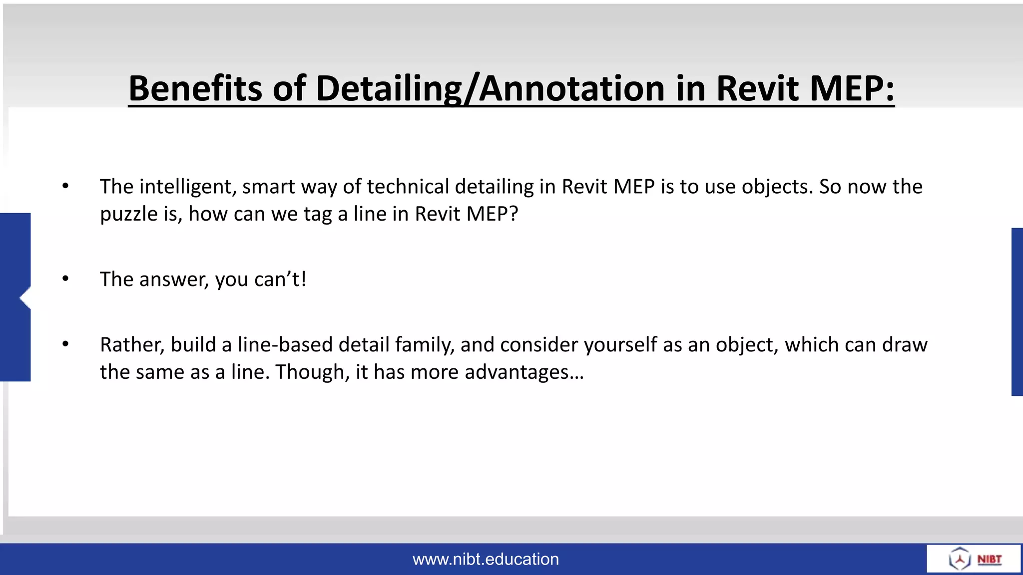 Introduction to Revit MEP Detailing/Annotation & Tagging | PPTX