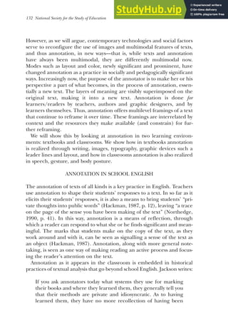 Annotation In School English A Social Semiotic Historical Account | PDF