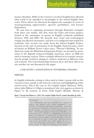 Annotation In School English A Social Semiotic Historical Account | PDF