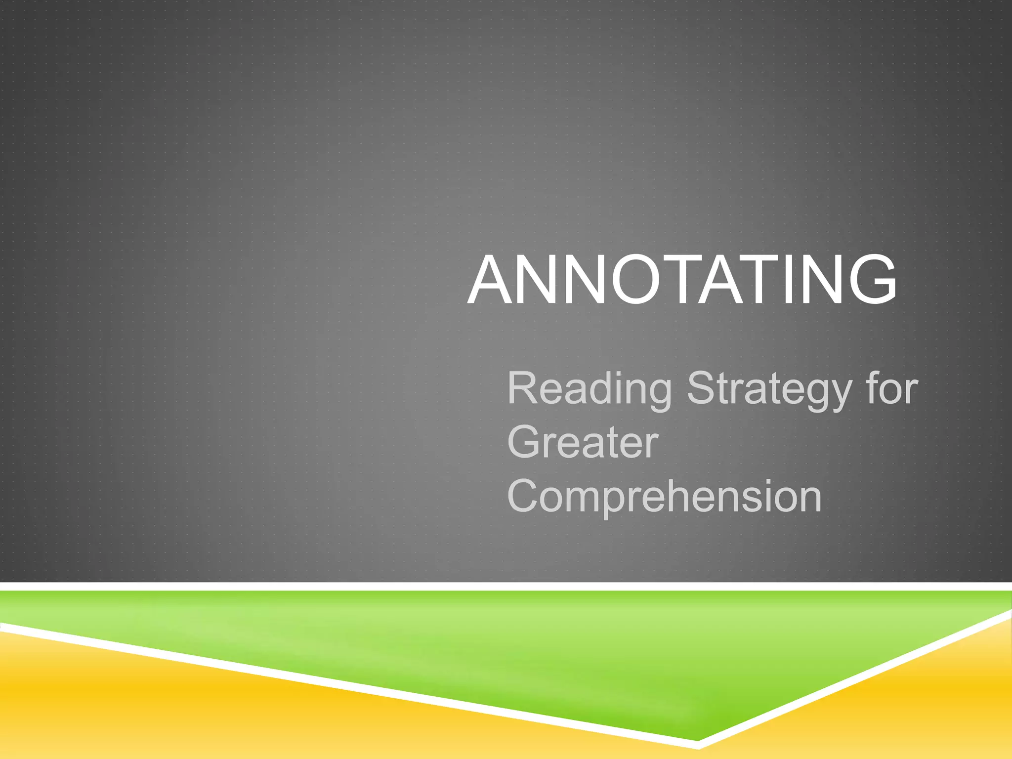 Annotation notes | PPTX