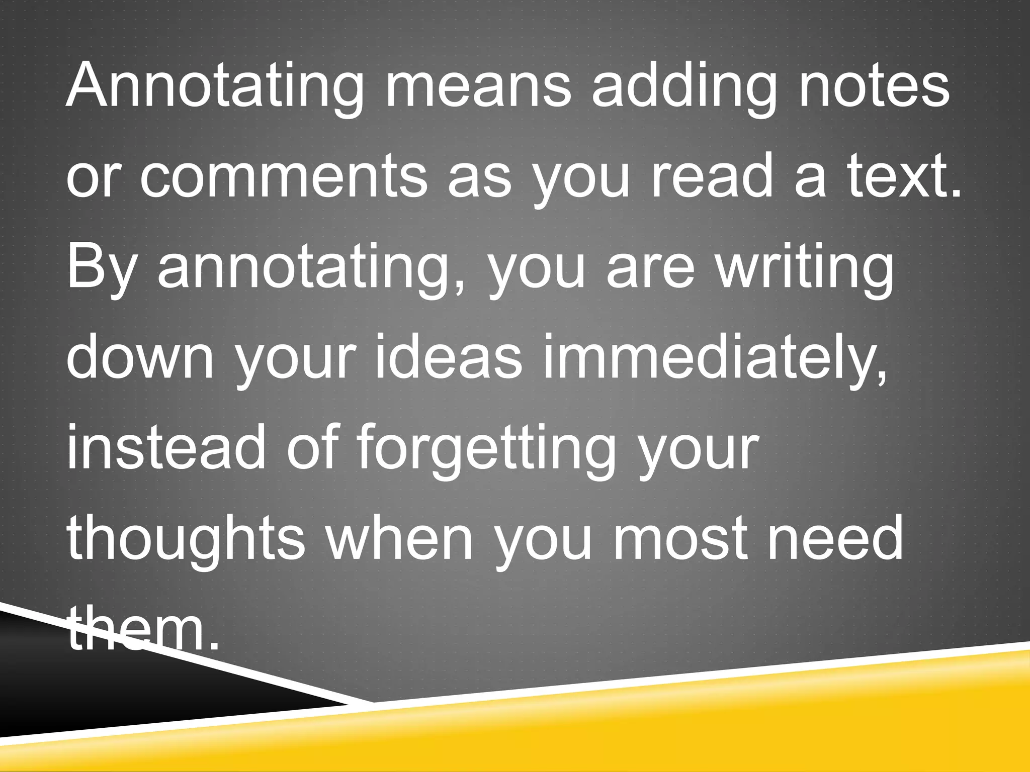 Annotation notes | PPTX