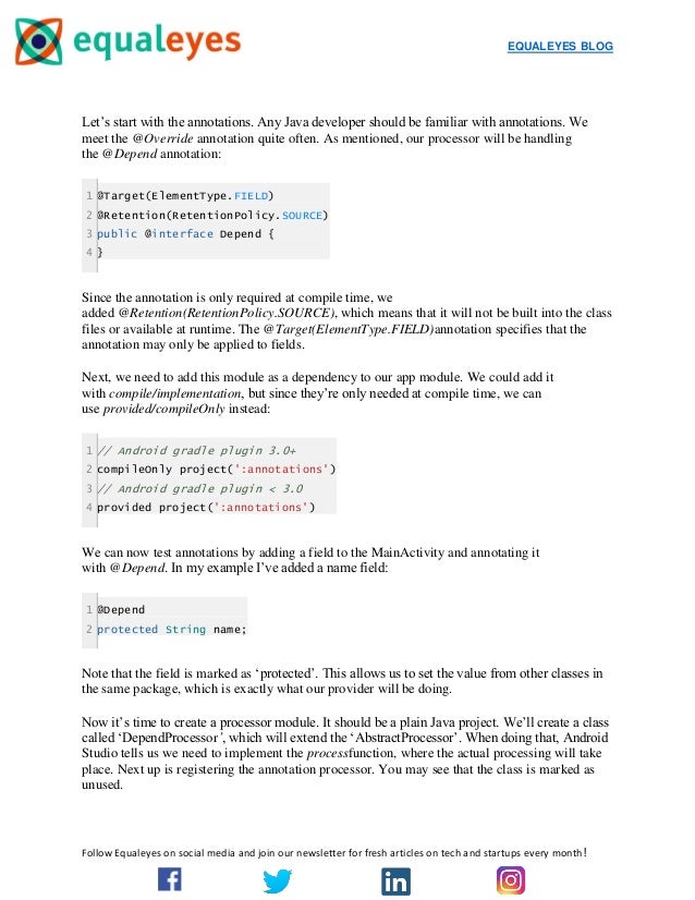 Annotation processing