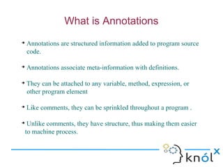 Annotations | PPT | Web Development | Internet