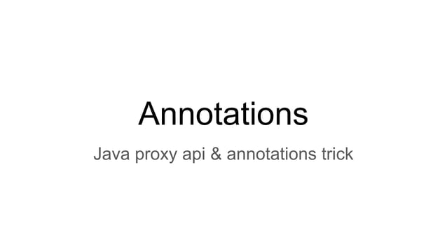 Annotations in Java | PPTX