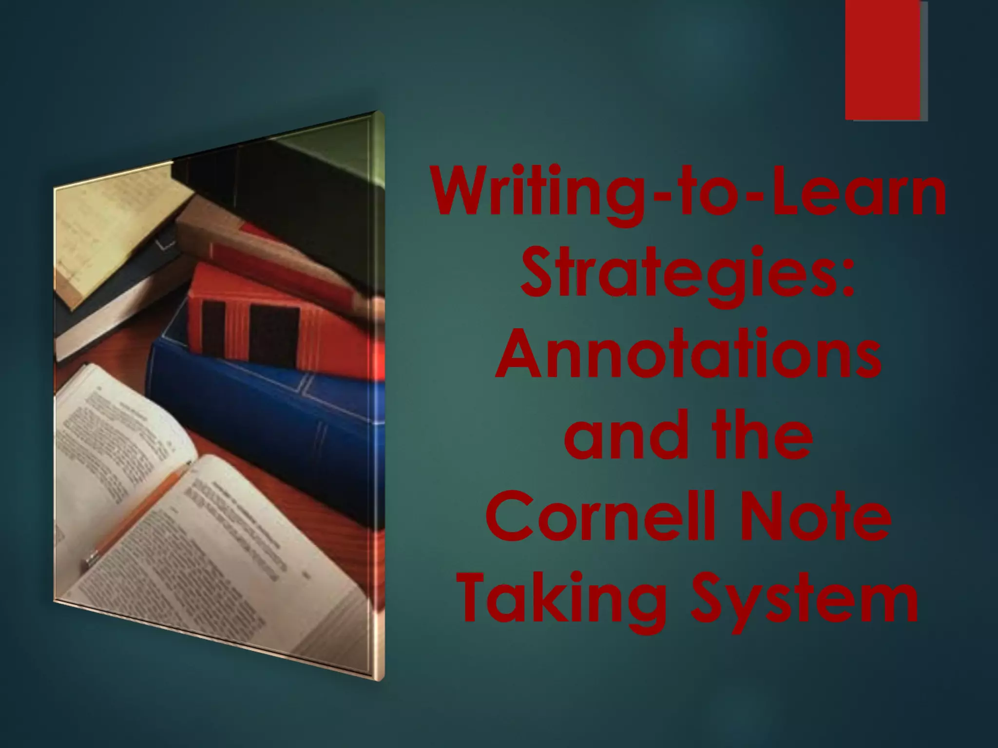 Annotations and cornell note taking | PPT