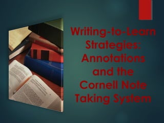Annotations and cornell note taking | PPT