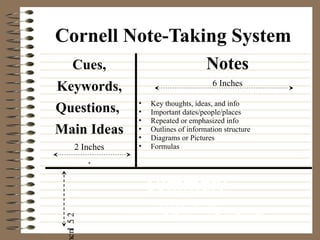 Annotations and cornell note taking | PPT