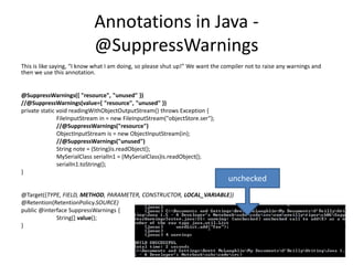 Java Annotations | PPTX