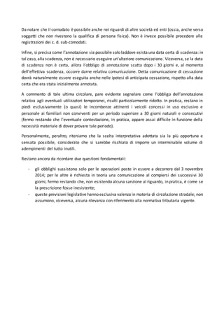 Annotazione temporanea nel libretto di circolazione | PDF