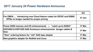 IBM Power Systems Announcement Update | PPTX | Cloud Computing | Internet