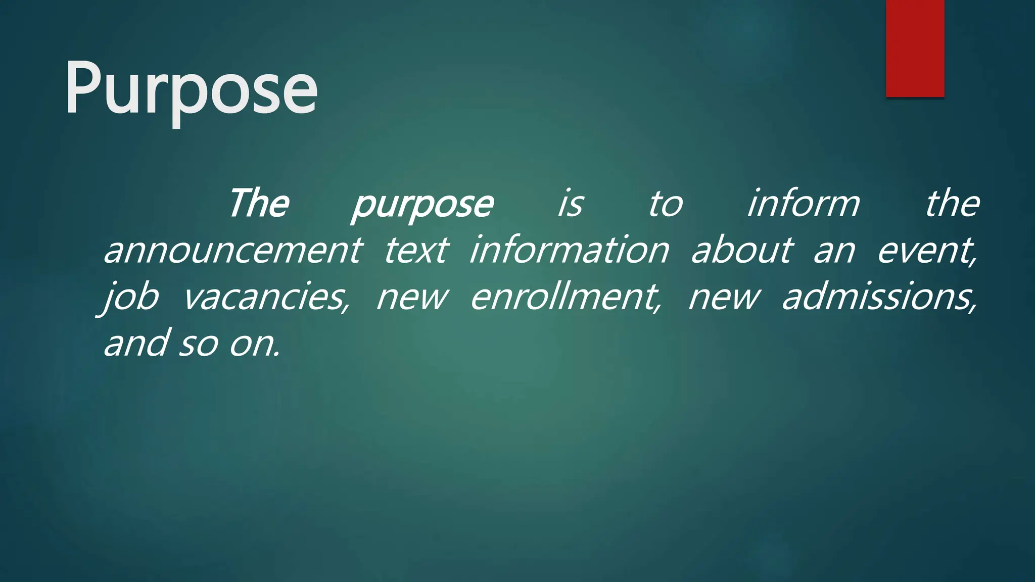 the slide of description, generic structure and language feature of ...