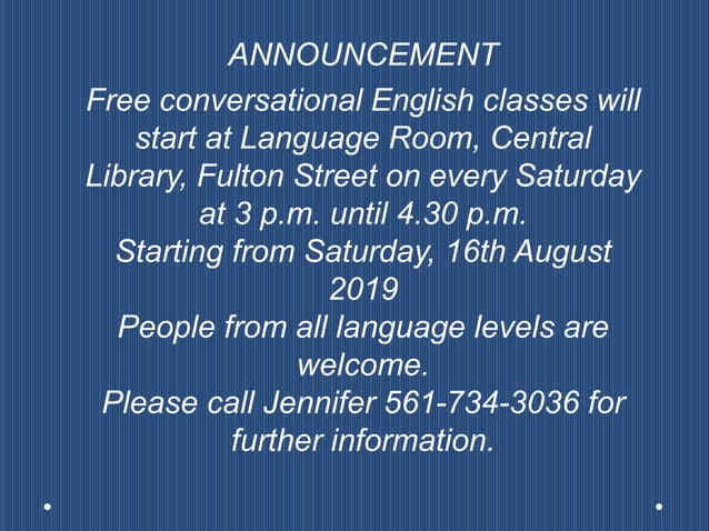 Definition of Announcement class 10 on the first semester | PPT