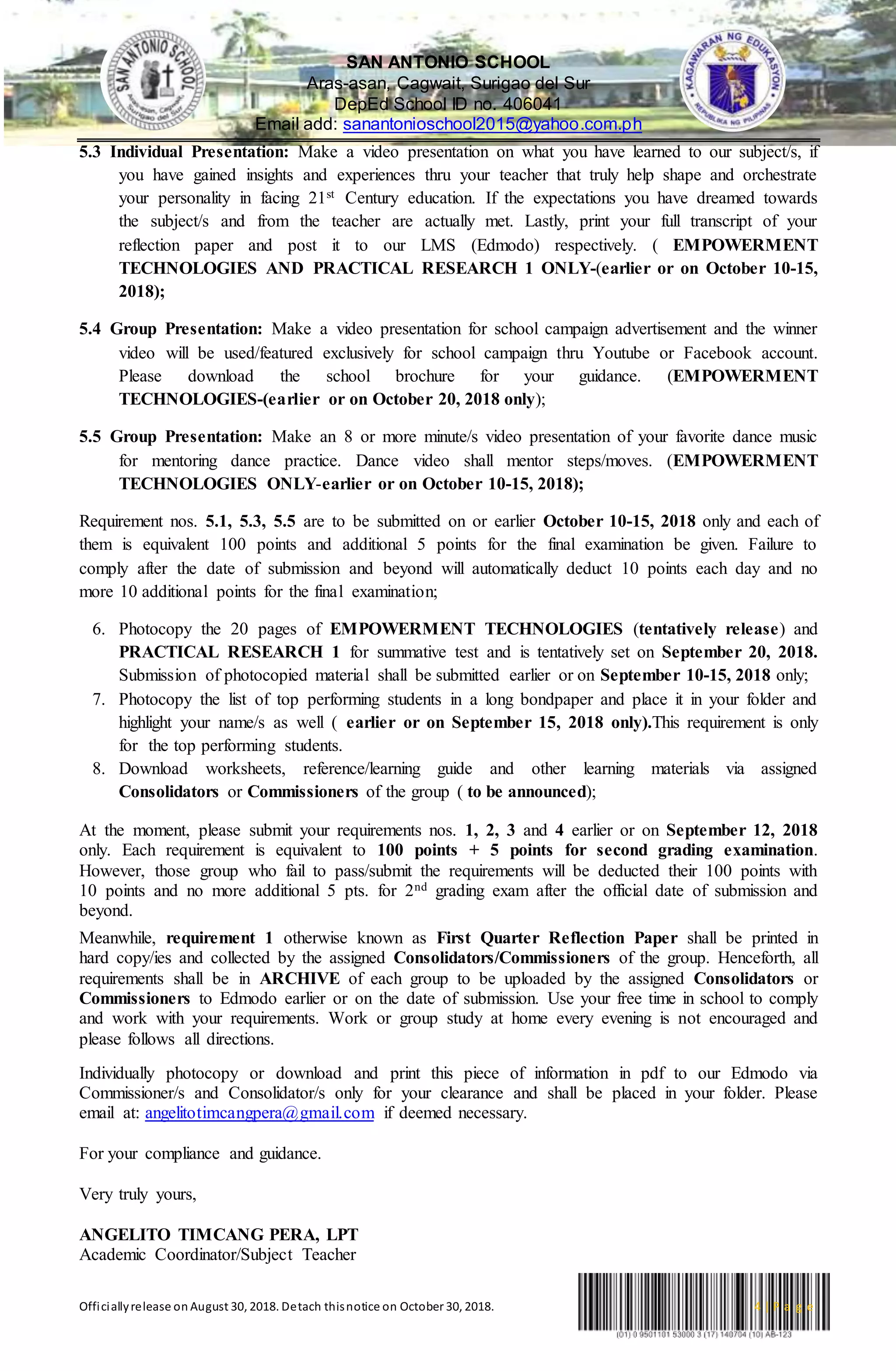 FINAL REQUIREMENTS OF EMPOWERMENT TECHNOLOGIES AND PRACTICAL RES. 1 | DOCX