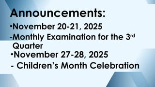 Announcement for November.powerpointpptx | PPTX