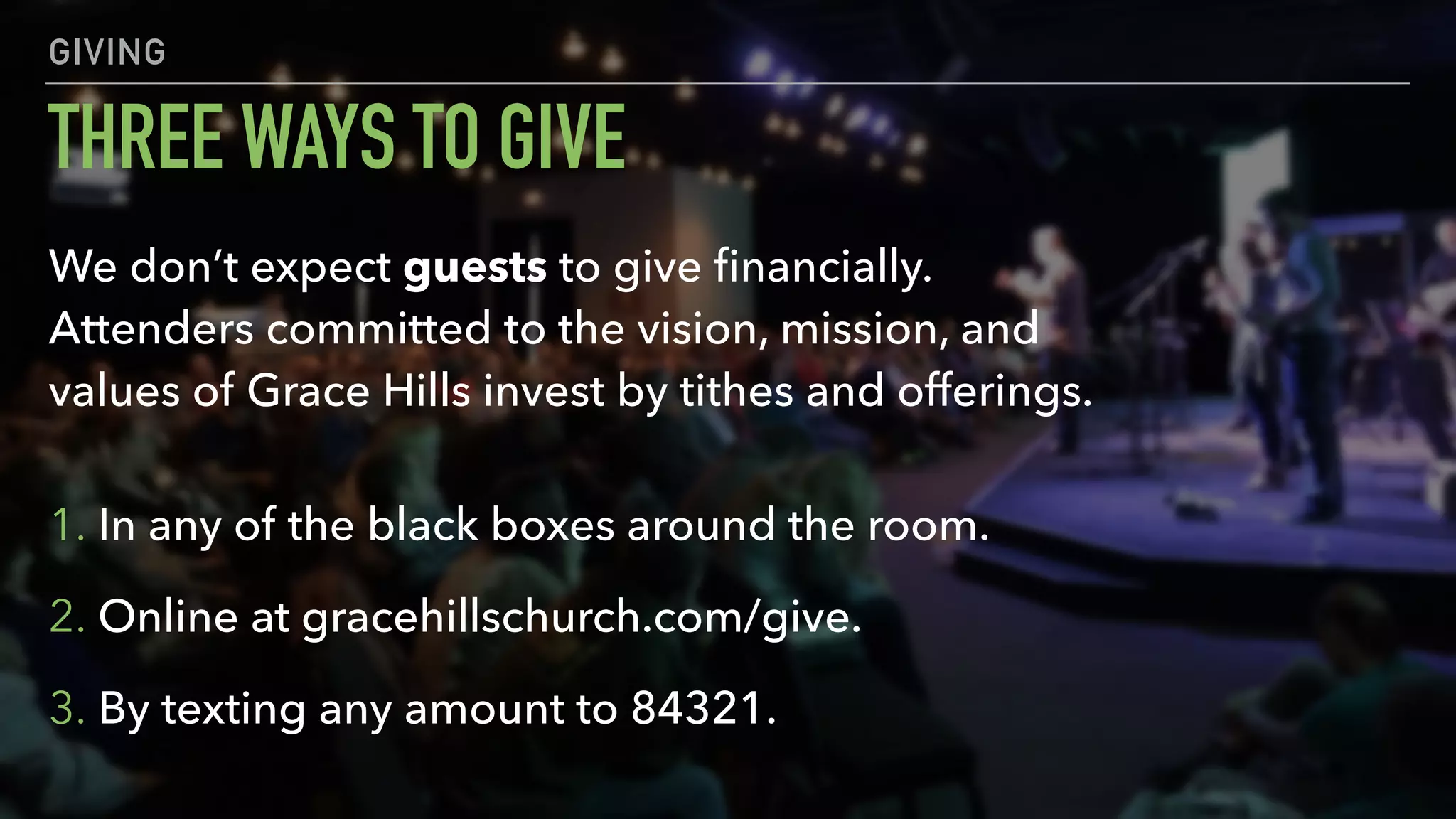 Grace Hills Church Sunday Announcement Slides | PDF