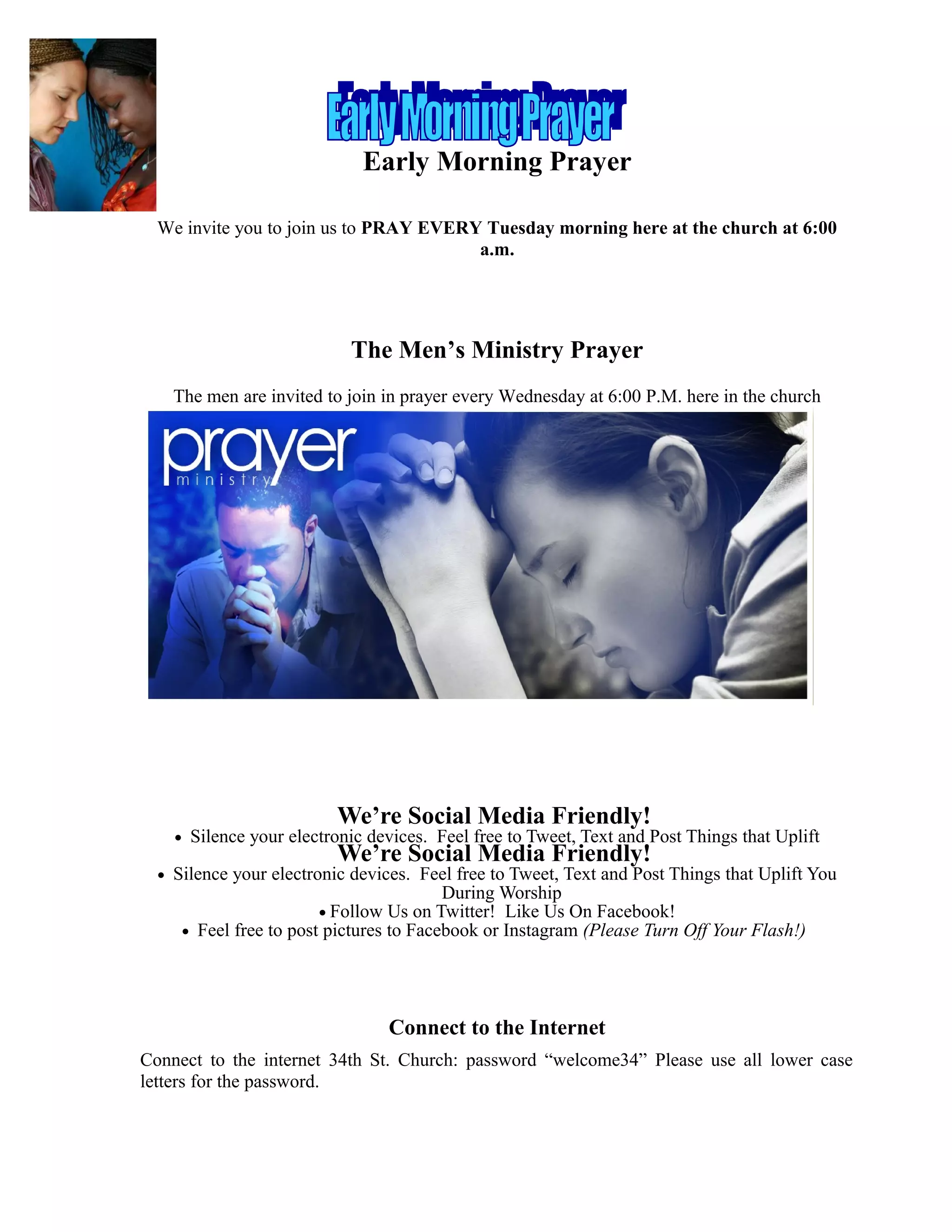Announcements and Opening Prayer August 10, 2014 | PDF