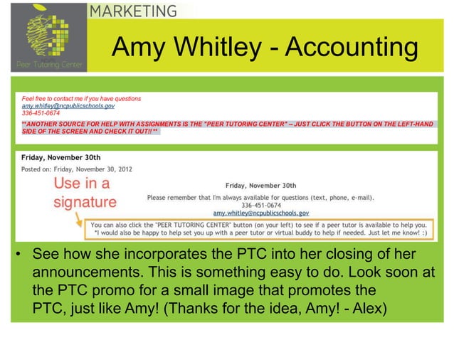 Promoting the PTC - In your Course! | PPT