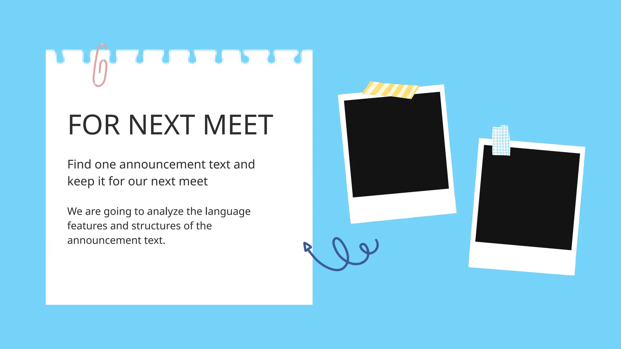 Announcement text in English education for grade 10 | PPTX
