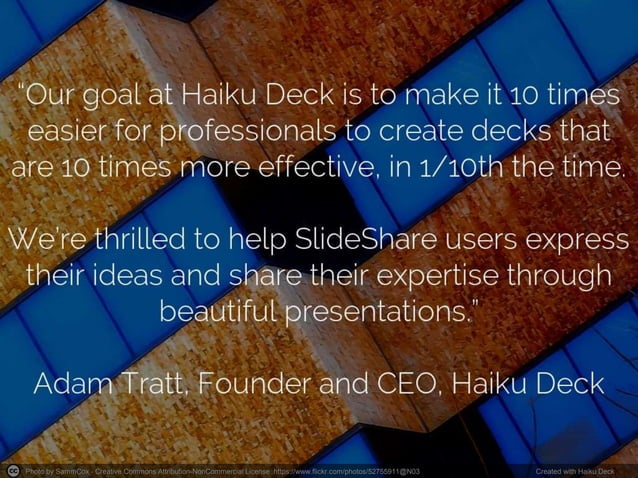 Announcing Haiku Deck For SlideShare | PPT
