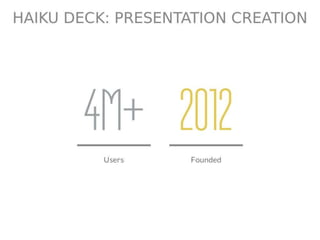 Announcing Haiku Deck For SlideShare | PPT